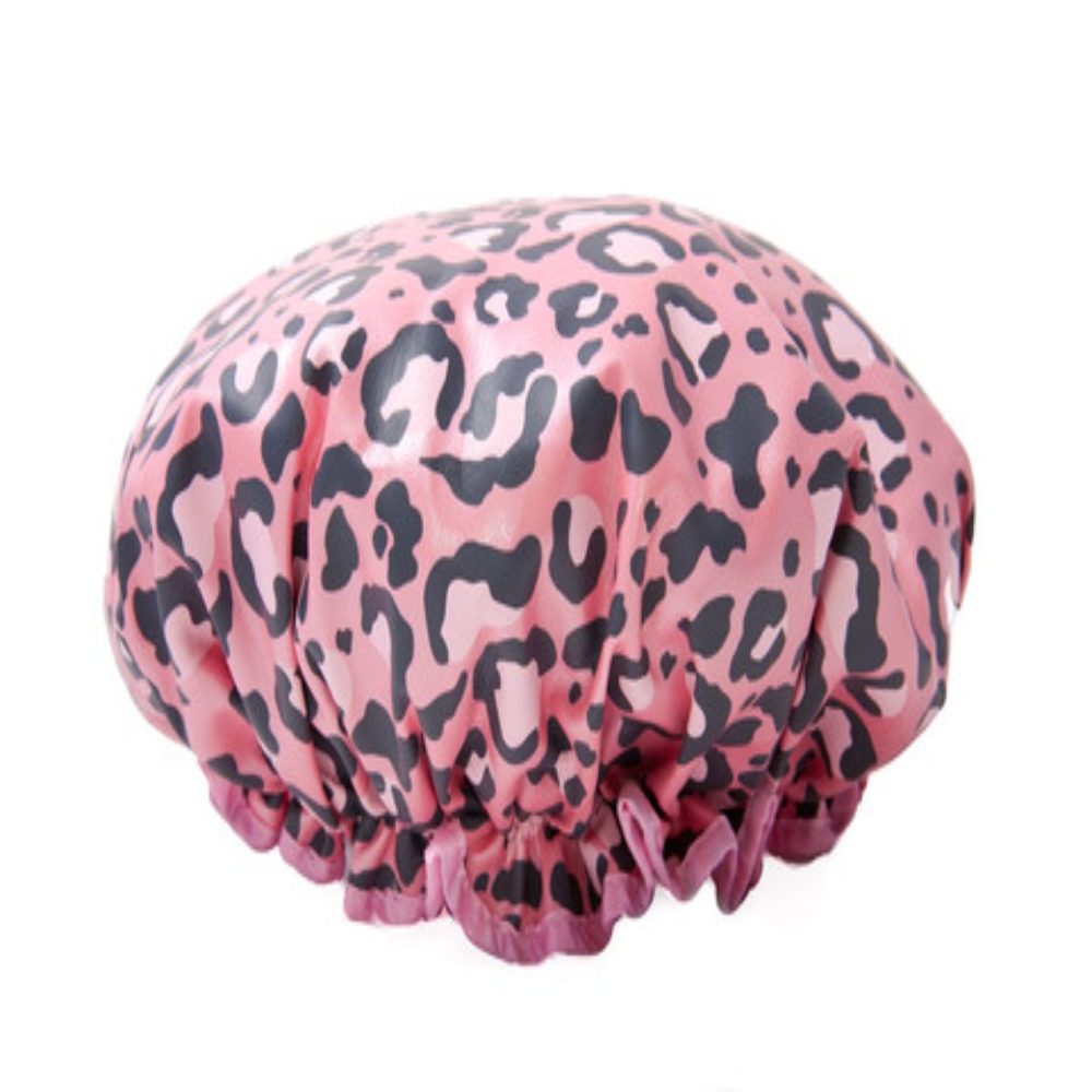 Pink Leopard Bath Diva Shower Cap | Relax Spa & Beauty